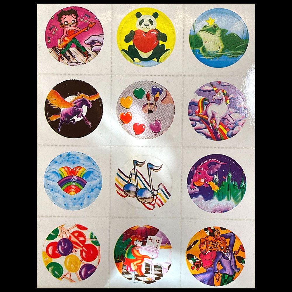 S104 Lisa Frank 80s Betty Boop & Others Stickers - Gem